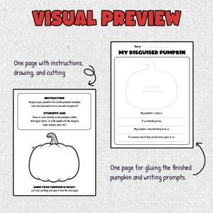 Disguise a Pumpkin Drawing Writing Activities – Halloween Craft ...