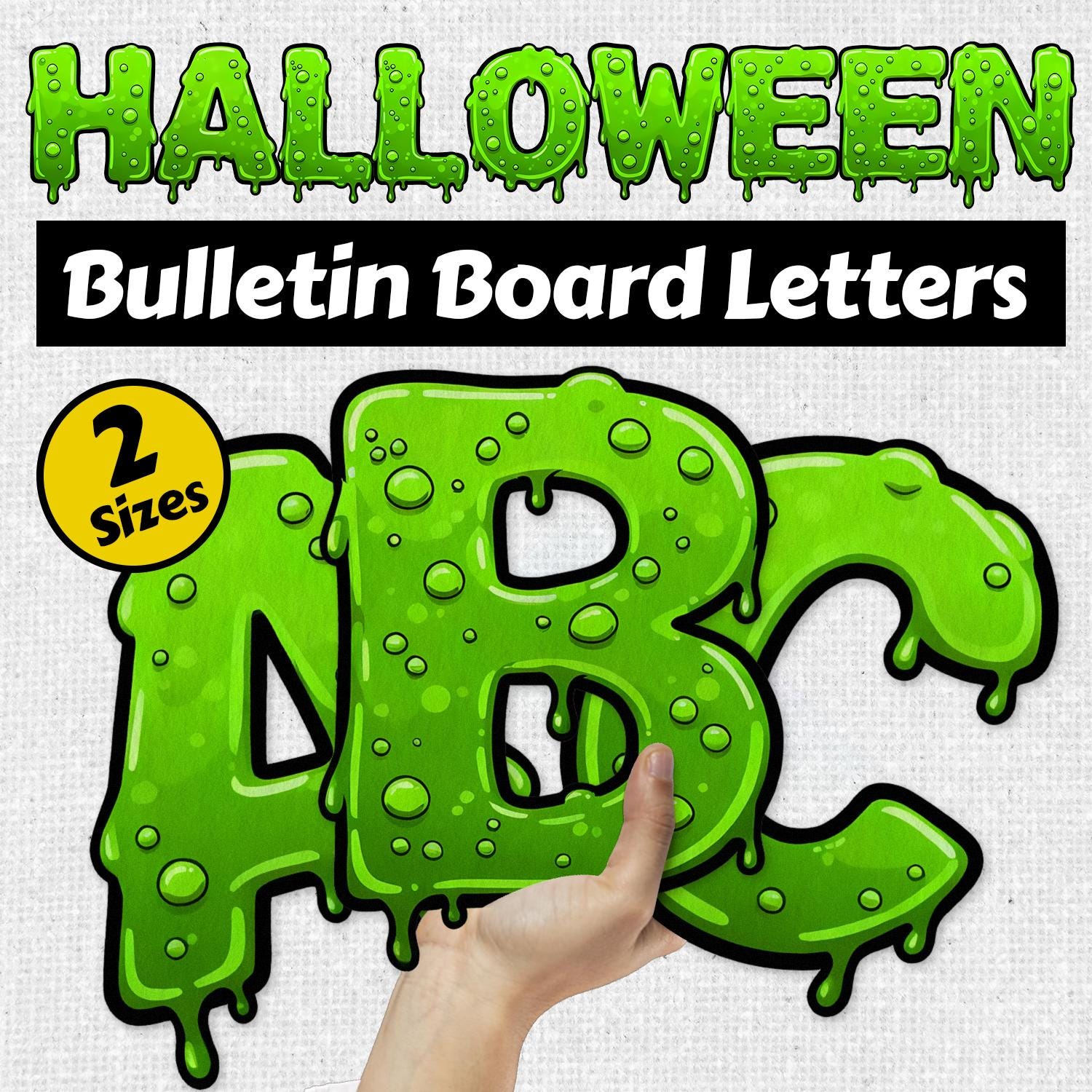Slime Halloween Bulletin Board Letters: Printable Classroom Decor (PDF ...