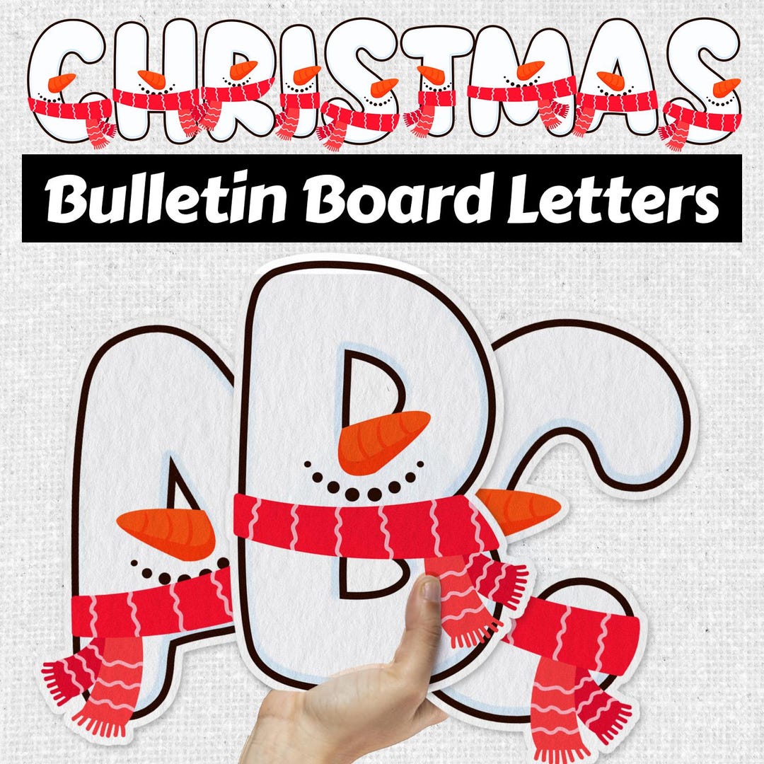 Christmas Bulletin Board Letters & Numbers | Classroom Christmas Door ...