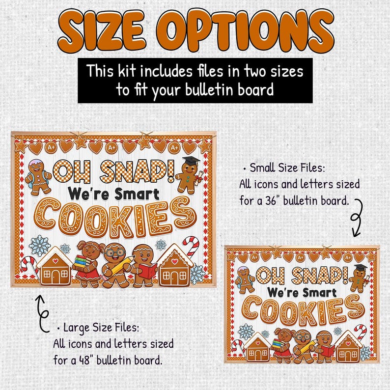 Oh Snap! We’re Smart Cookies – Christmas Bulletin Board Decor Kit for ...