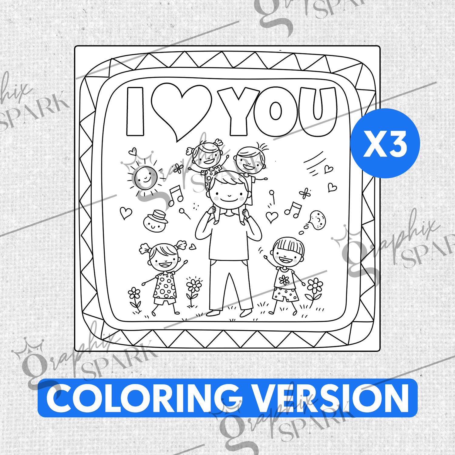 Father’s Day Tile Coaster Craft PACK #3 | Printable Coasters & Coloring ...