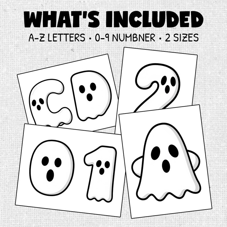 Ghost Bulletin Board Letters: Halloween Classroom Decor (PDF) - Etsy