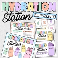 Rainbow Hydration Station Poster - Etsy
