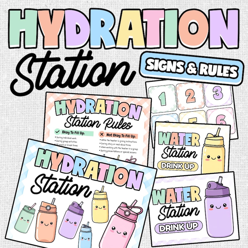 Water Station Classroom - Etsy