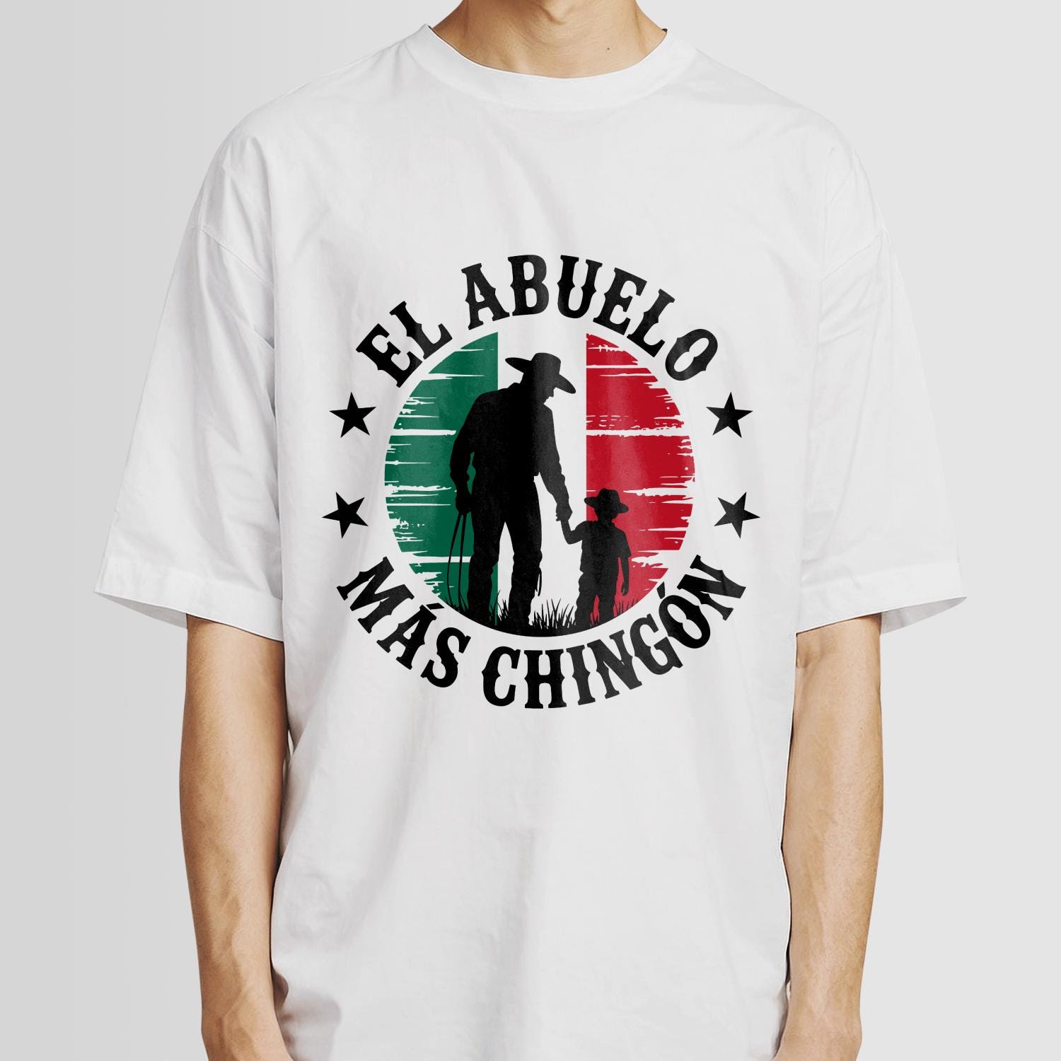 El Abuelo Más Chingón Cowboy PNG: Mexican Grandpa Silhouette (digital ...