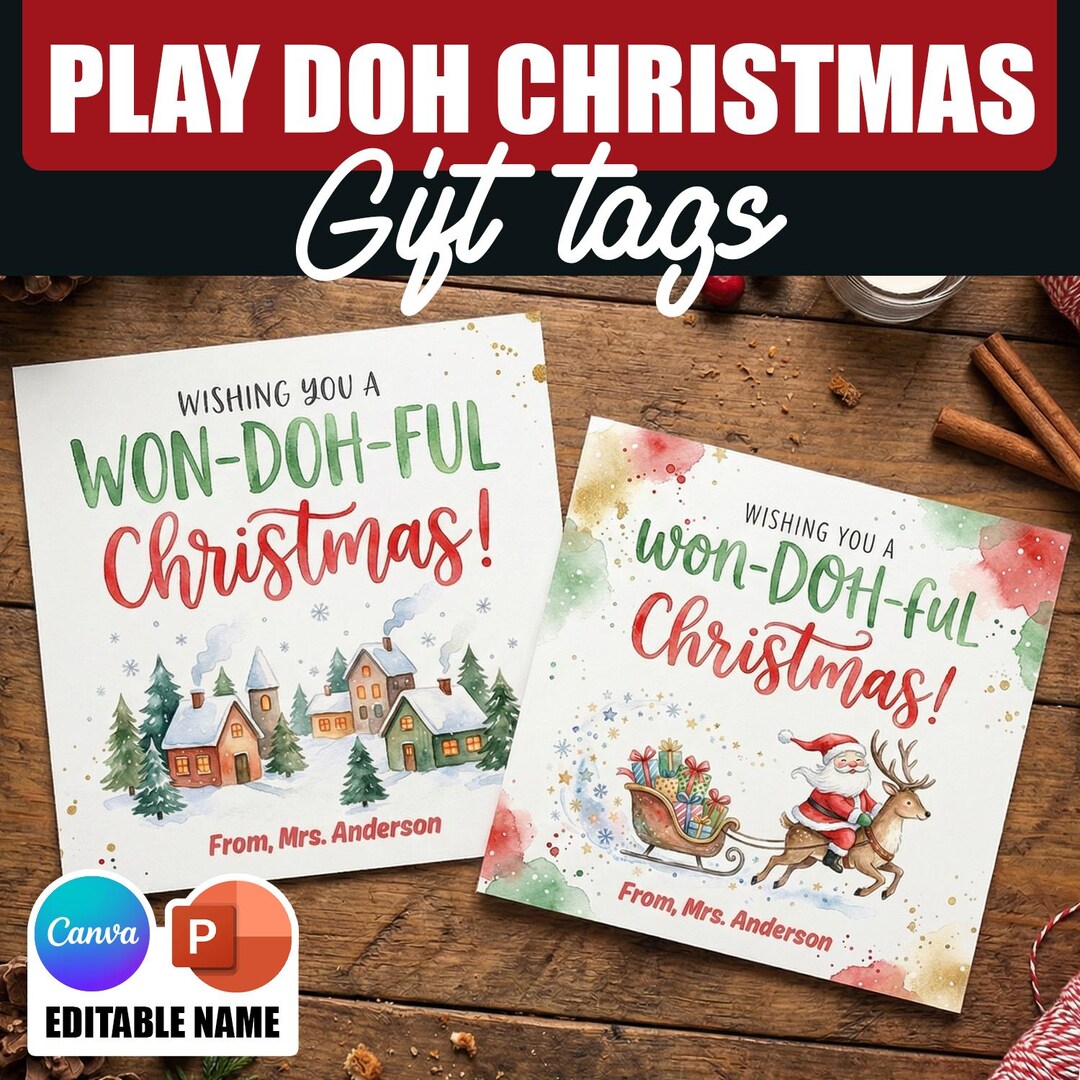 Play Doh Christmas Gift Tags Christmas Gift Tags From Teacher to ...