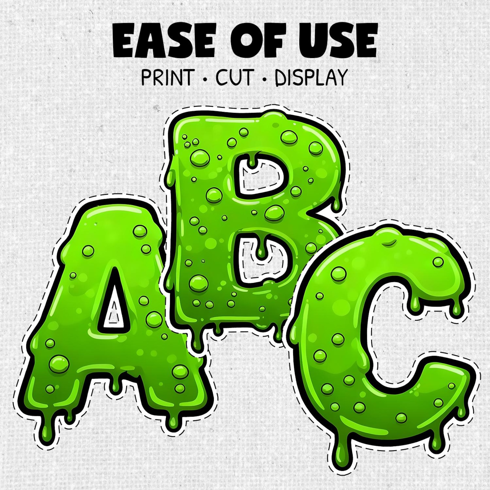 Slime Halloween Bulletin Board Letters: Printable Classroom Decor (PDF ...