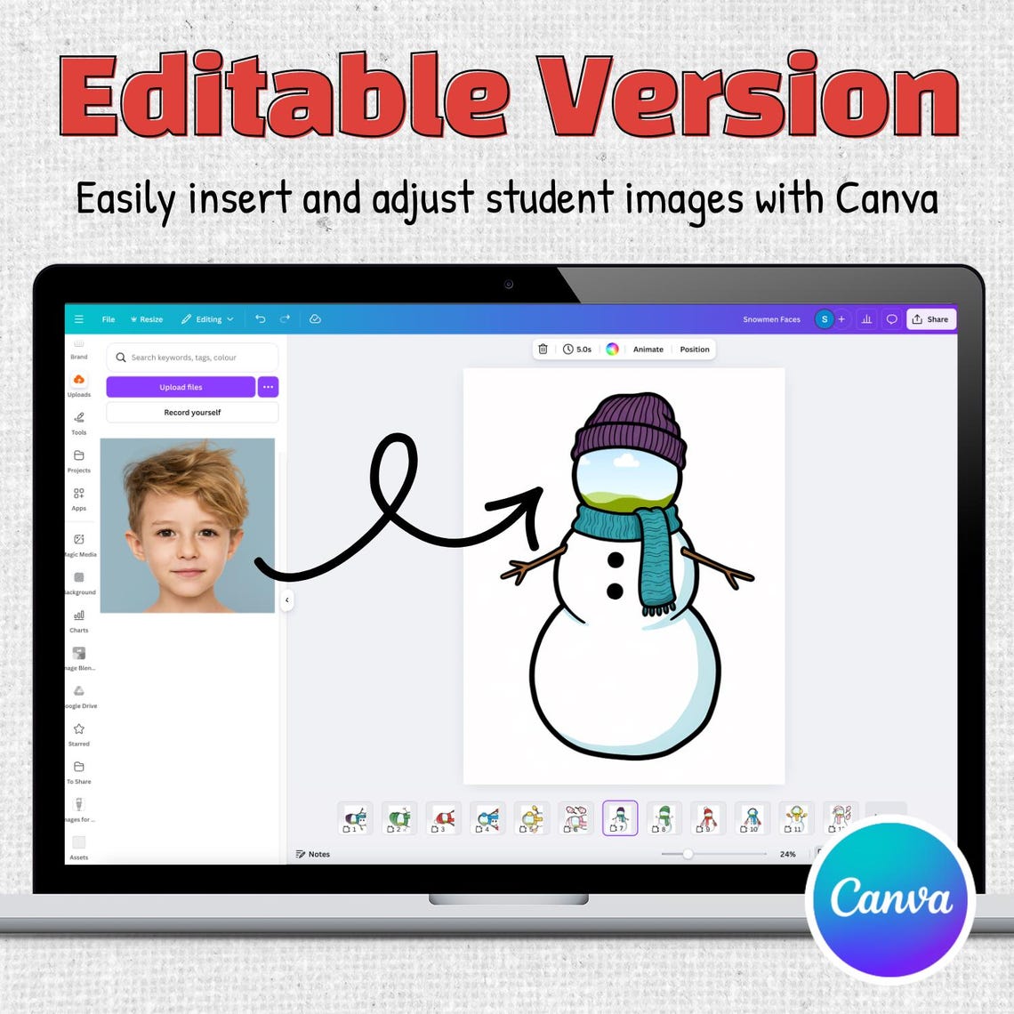Chillin With My Snowmies | Customizable Winter Bulletin Board & Door ...