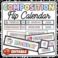 Classroom Flip Calendar, Classroom Decor, Printable, Rainbow - Etsy