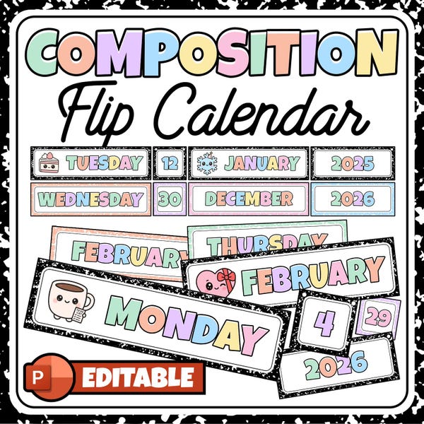 Flip Calendar - Etsy