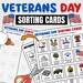 Veterans Day Sorting Cards – Military Vs Patriotic Sorting Activities ...