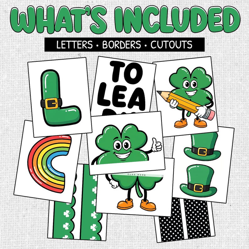 Lucky to Learn Together - St Patricks Day Bulletin Board Kit - Spring ...