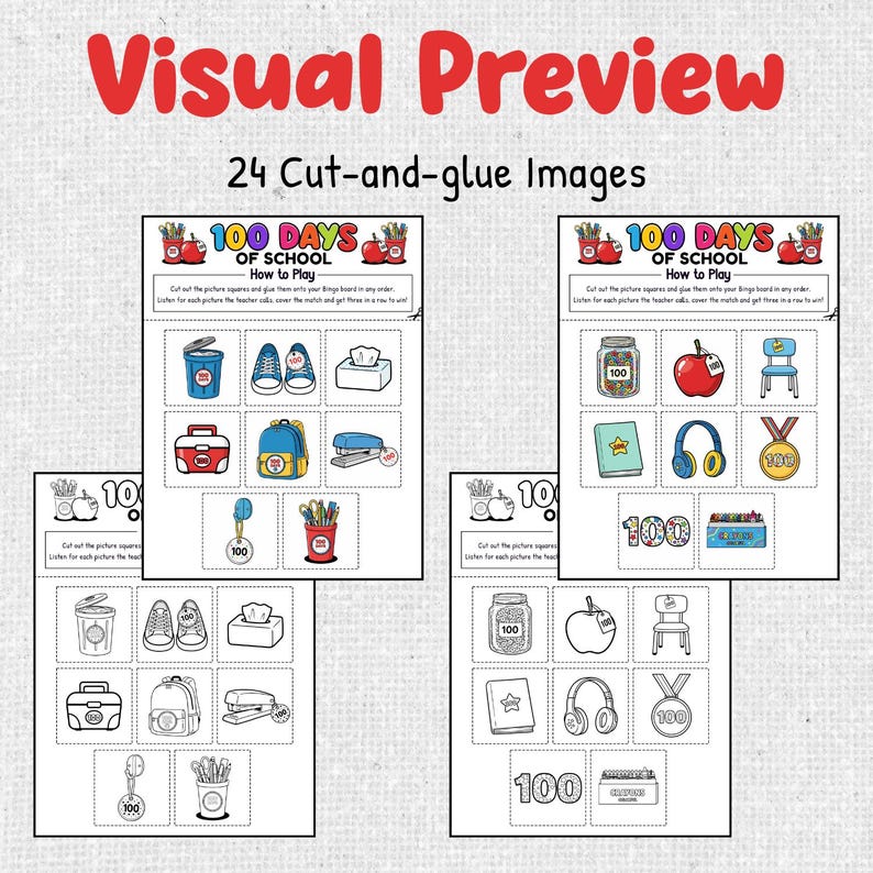 100th Day of School Bingo Game | 100 Days of School Activities | Bingo ...
