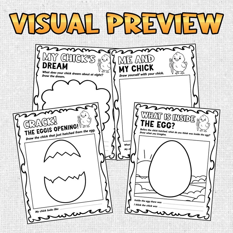 Adopt a Chick Directed Drawing and Writing Template | Chick Adoption ...