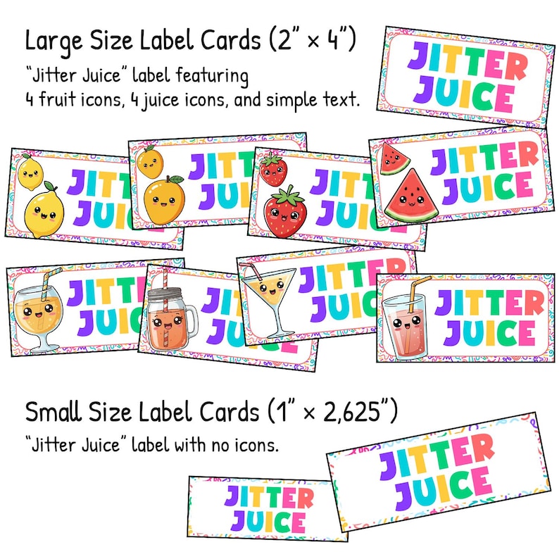 Jitter Juice Label & Poem Poster Set: First Day of School Activity (PDF ...