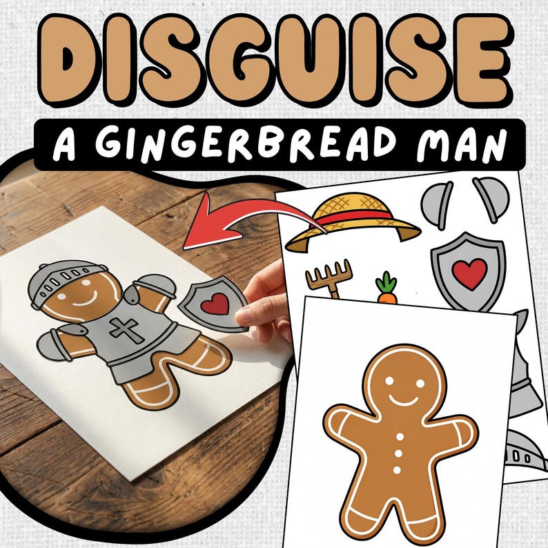 Disguise a Gingerbread Man Project, Christmas Activities, Holiday ...