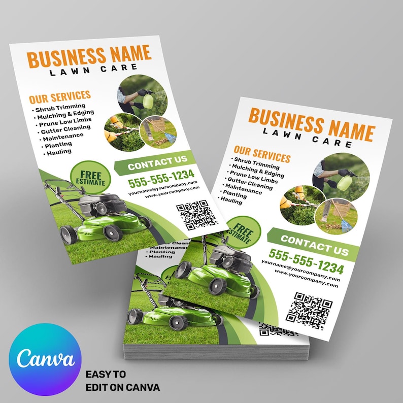 Lawn Care Flyer Template • Landscaping Business Marketing (editable ...