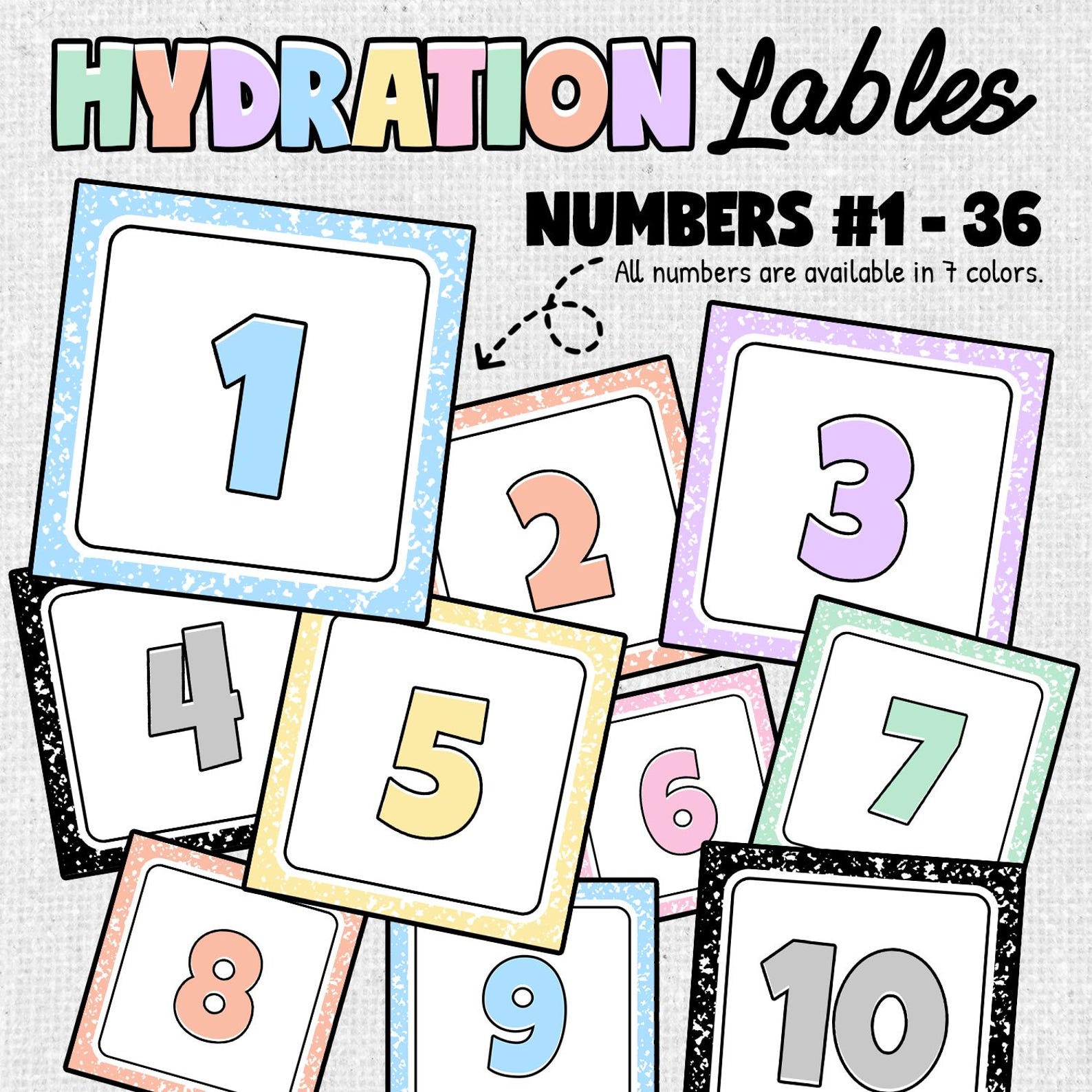 Hydration Station Signs, Rules & Numbers | Composition Notebook ...