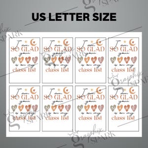 I Am so Glad Your Name is on My Class List - Boho Gift Tags - Etsy