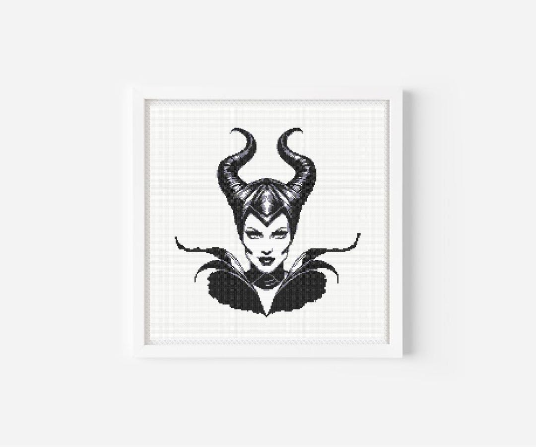 Maleficent Cross Stitch Pattern DIY Maleficent Pattern Tale Heroes ...
