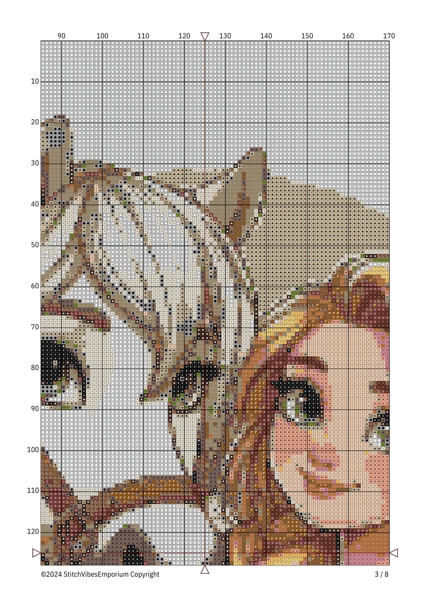 Rapunzel Cross Stitch Pattern Princess Embroidery Designs Counted Cross ...