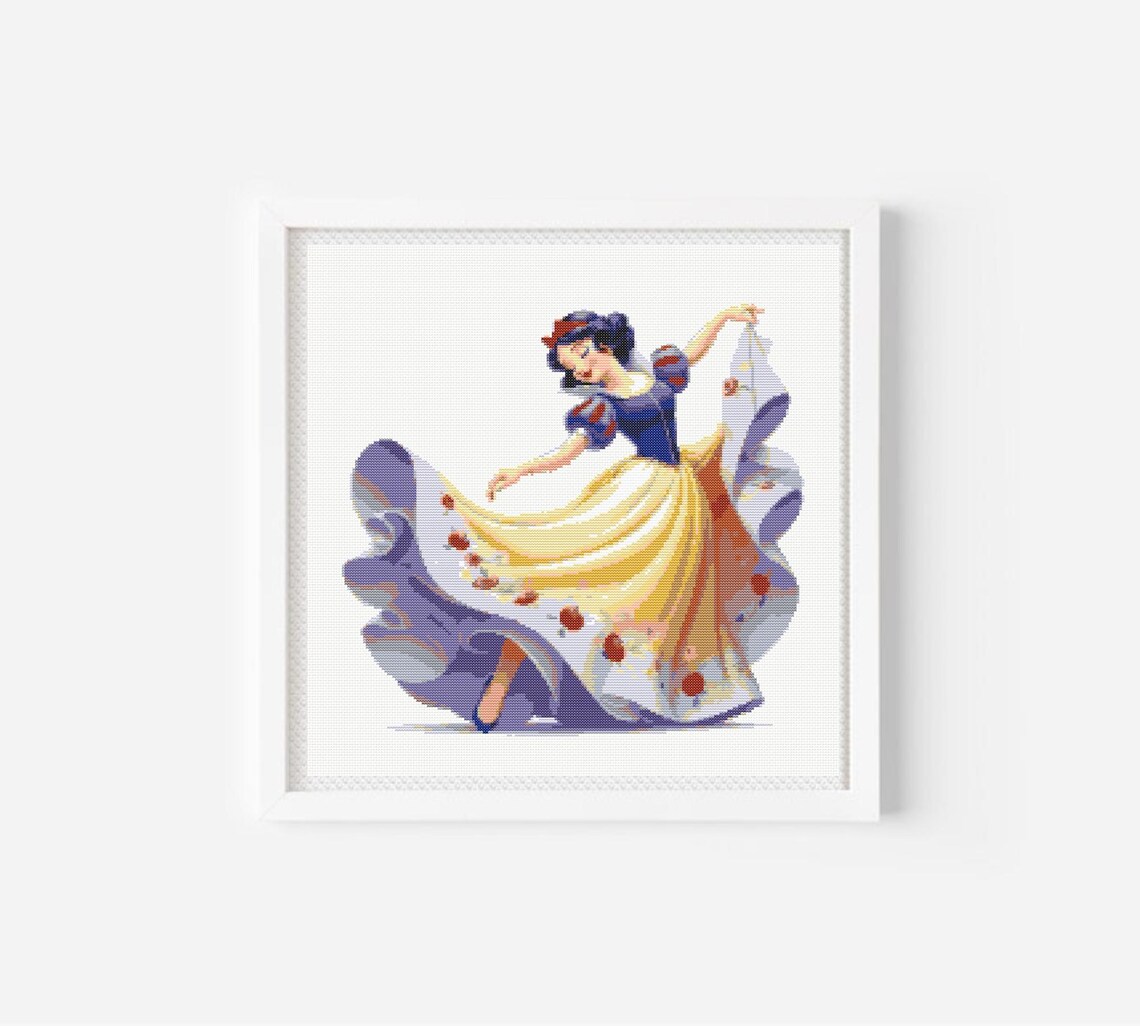 Snow White Cross Stitch Pattern Princesses Embroidery Designs Counted ...