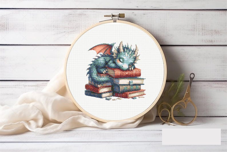 Dragon Cross Stitch, Dragon Cross Stitch, Cross Stitch Pattern, Animal ...