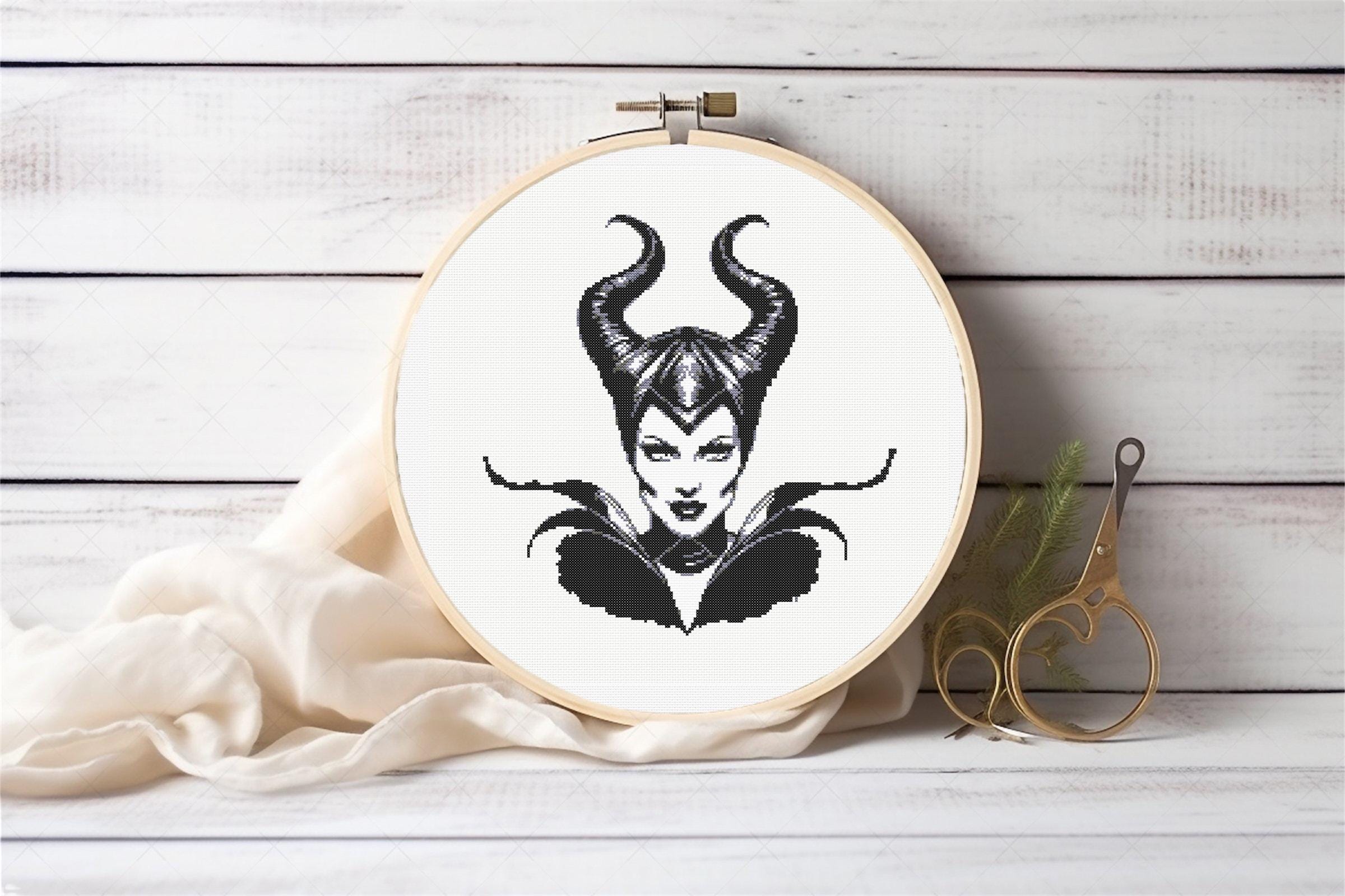 Maleficent Cross Stitch Pattern DIY Maleficent Pattern Tale Heroes ...