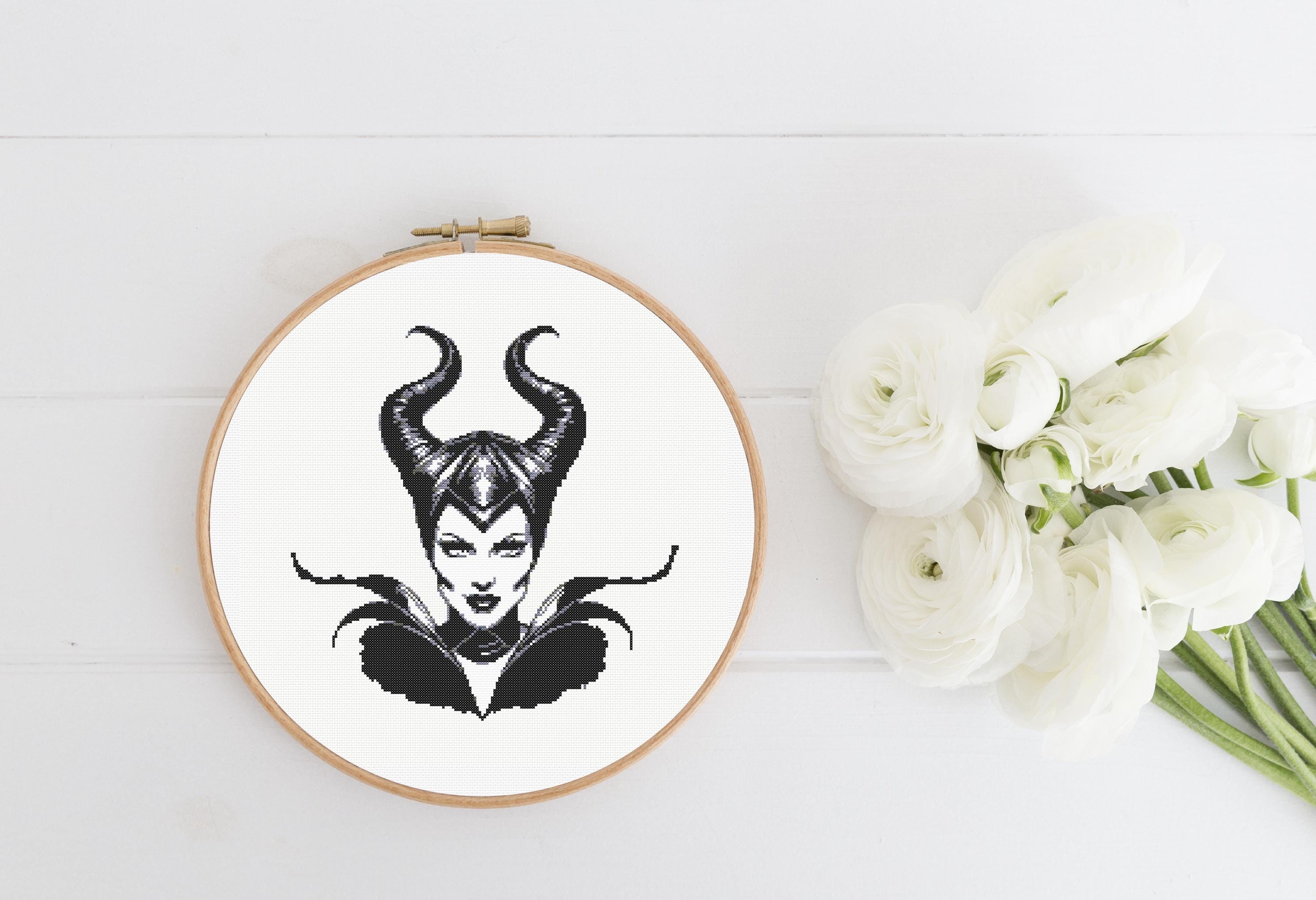 Maleficent Cross Stitch Pattern DIY Maleficent Pattern Tale Heroes ...