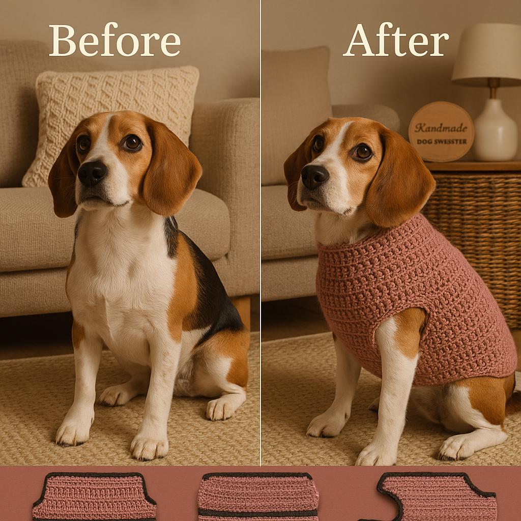 Crochet Dog Sweater Pattern: Easy Beginner DIY, Small Breed (PDF ...