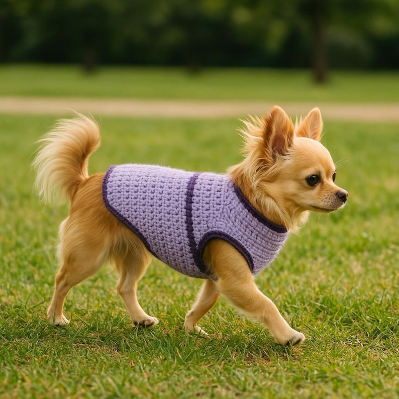 Crochet Dog Sweater Pattern: Easy Beginner DIY, Small Breed (PDF ...
