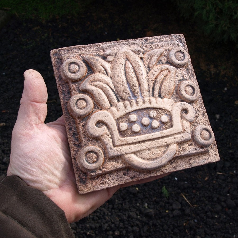 Decorative Tile - Aztec Reed - Etsy