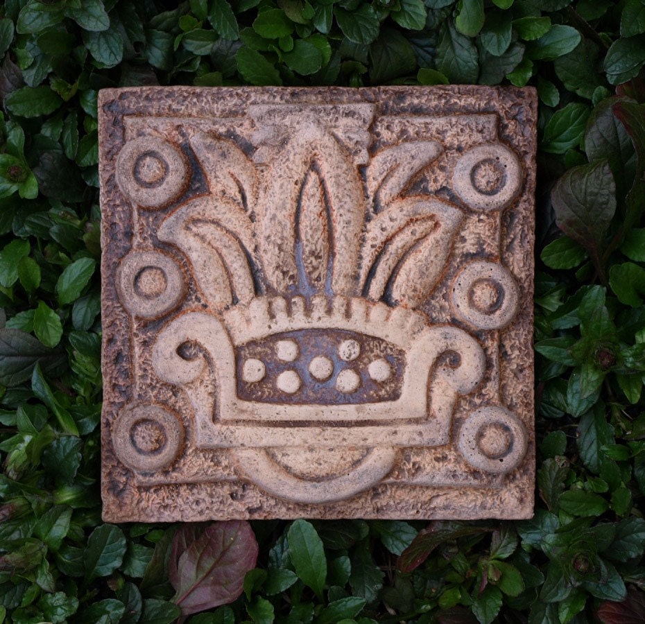 Decorative Tile - Aztec Reed - Etsy