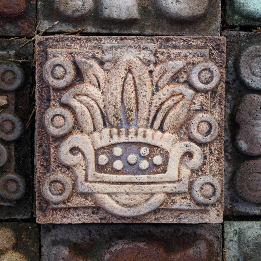 Decorative Tile - Aztec Reed - Etsy