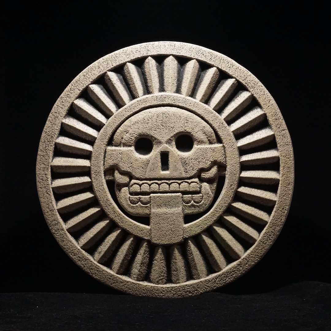 Death Disk - Mictlantecuhtli Stone - Etsy