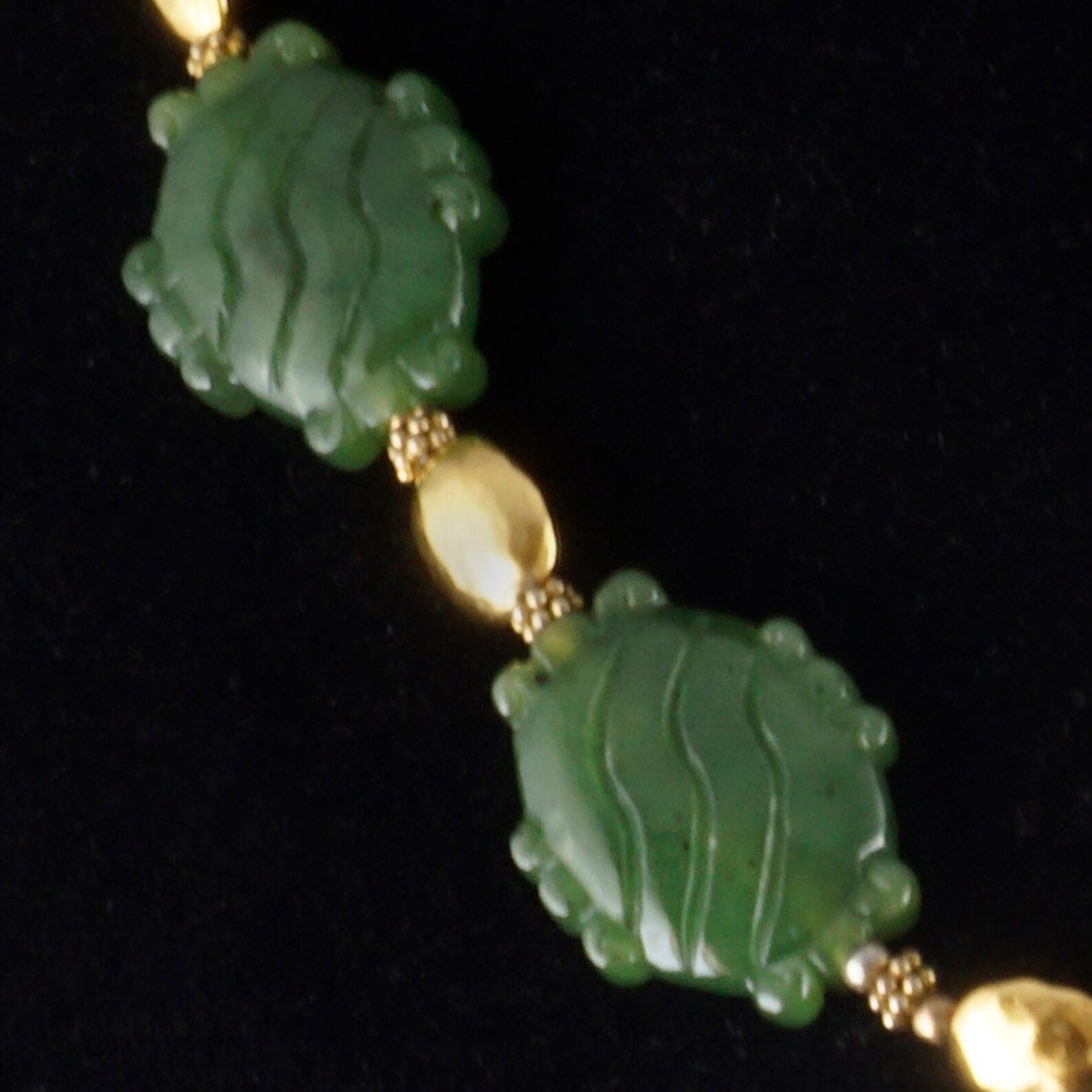Jade Aztec "stone" "tetl" Bead Necklace - Etsy