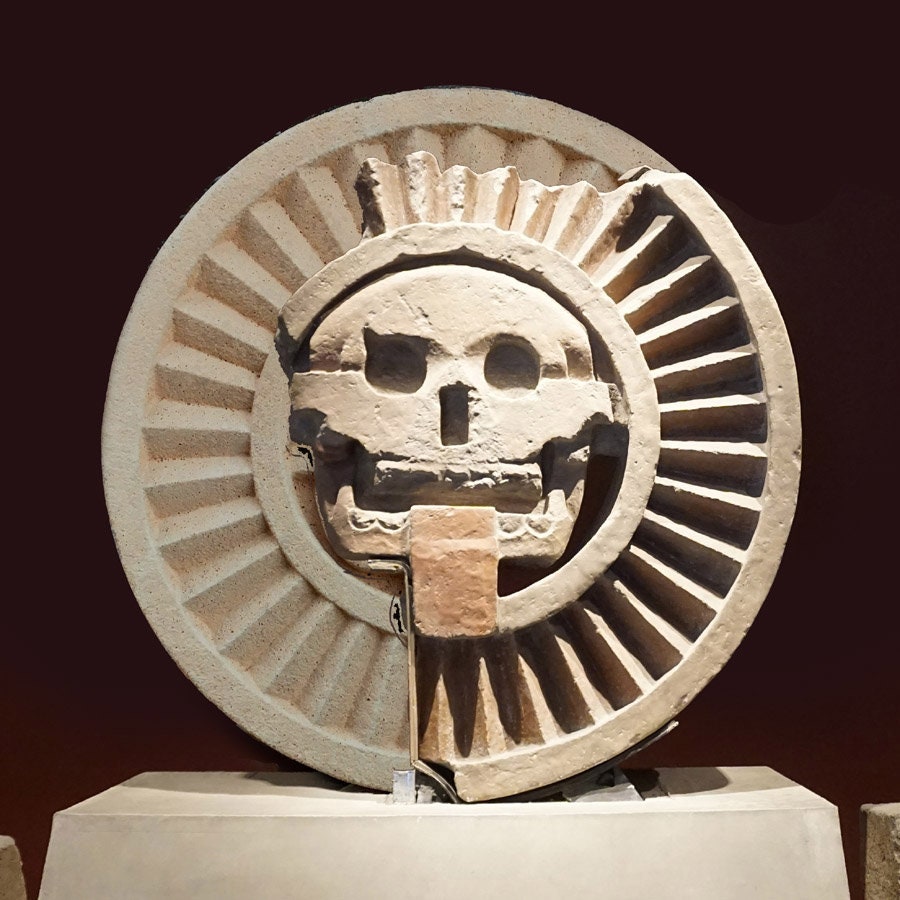 Death Disk Mictlantecuhtli Stone - Etsy