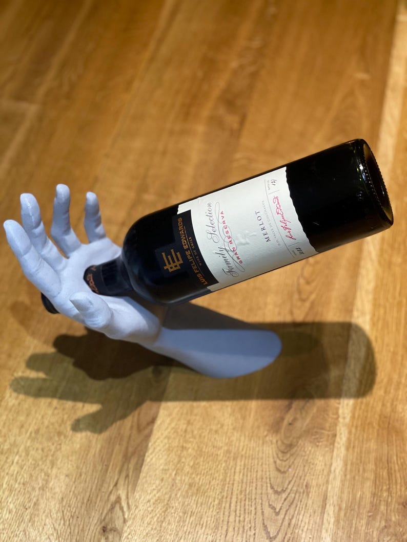 Wine Bottle Holder: Marble-look Floating Display Valentines Gift - Etsy UK