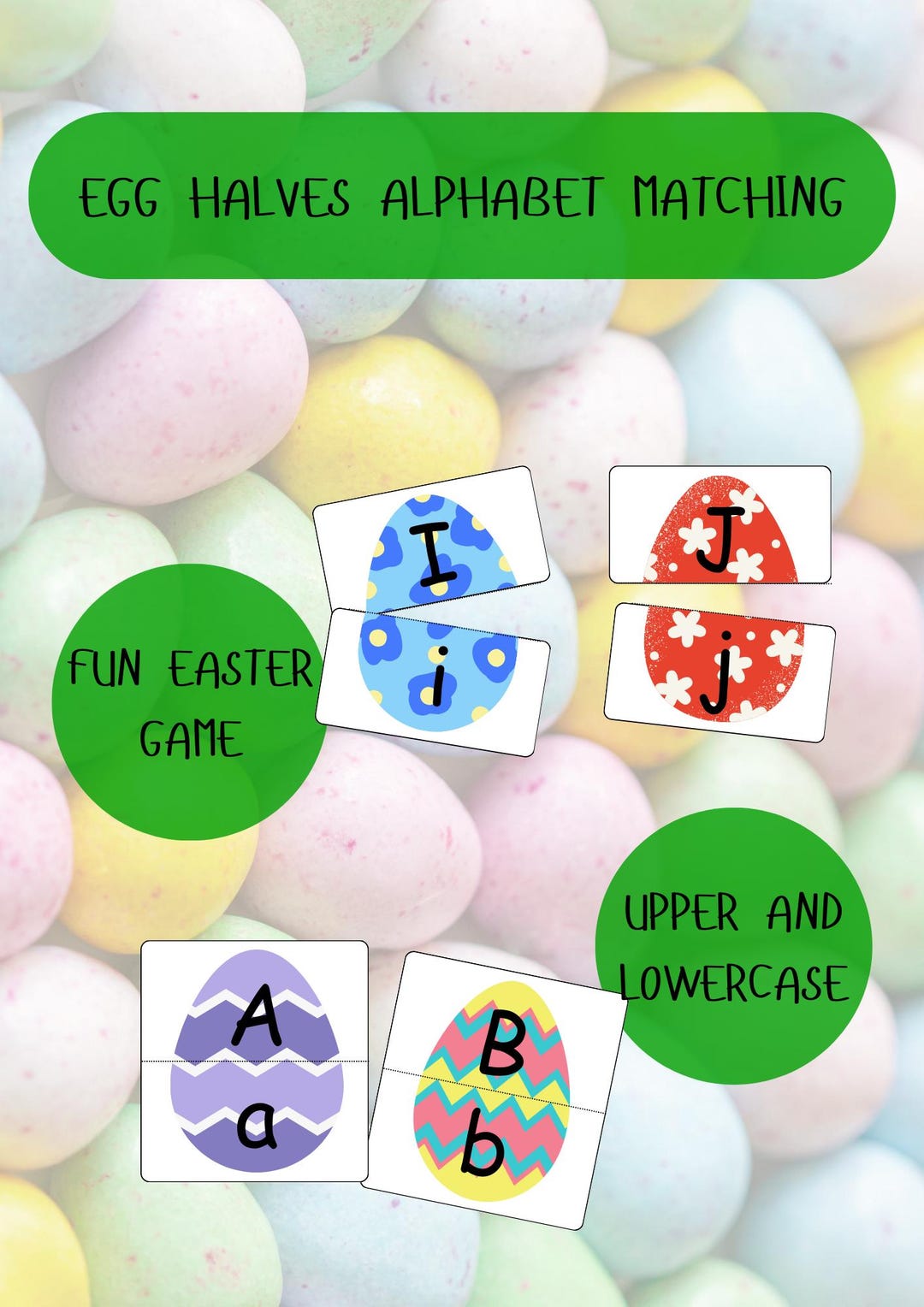 Egg Alphabet Matching Game | Easter Alphabet Activity | Letter ...
