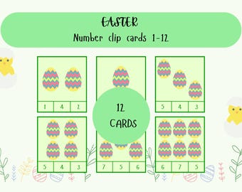 Easter Count and Clip Cards Printable – Egg Spring Math Activity ...