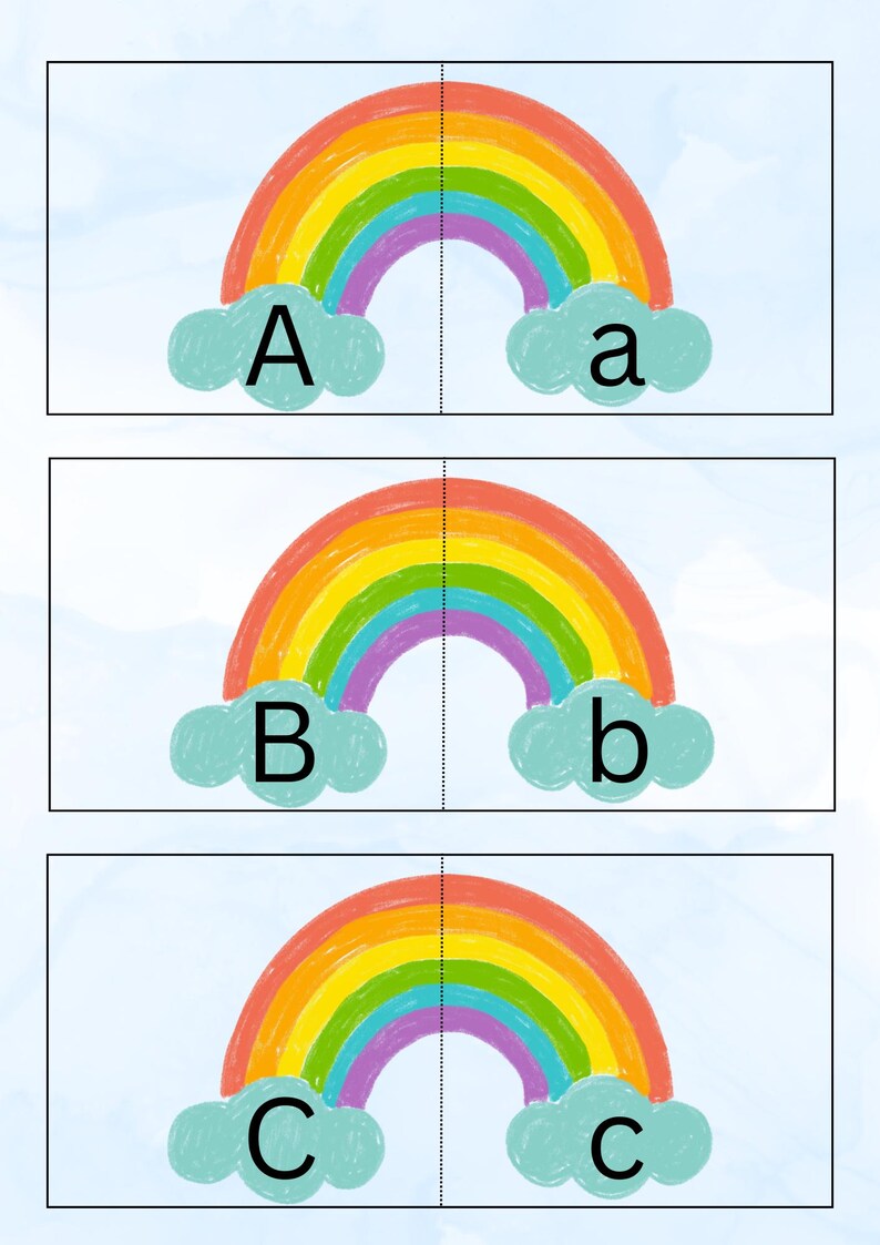 Rainbow Alphabet Matching Game | Spring Alphabet Activity | Letter ...