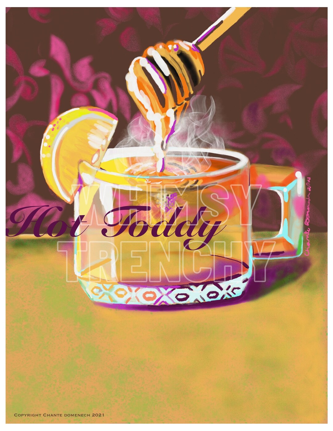 Instant Download Hot Toddy Illustration 8.5x11 - Etsy