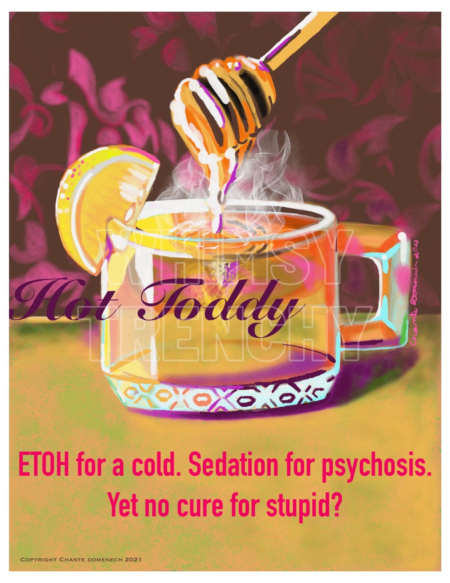 Instant Download Hot Toddy Illustration 8.5x11 - Etsy