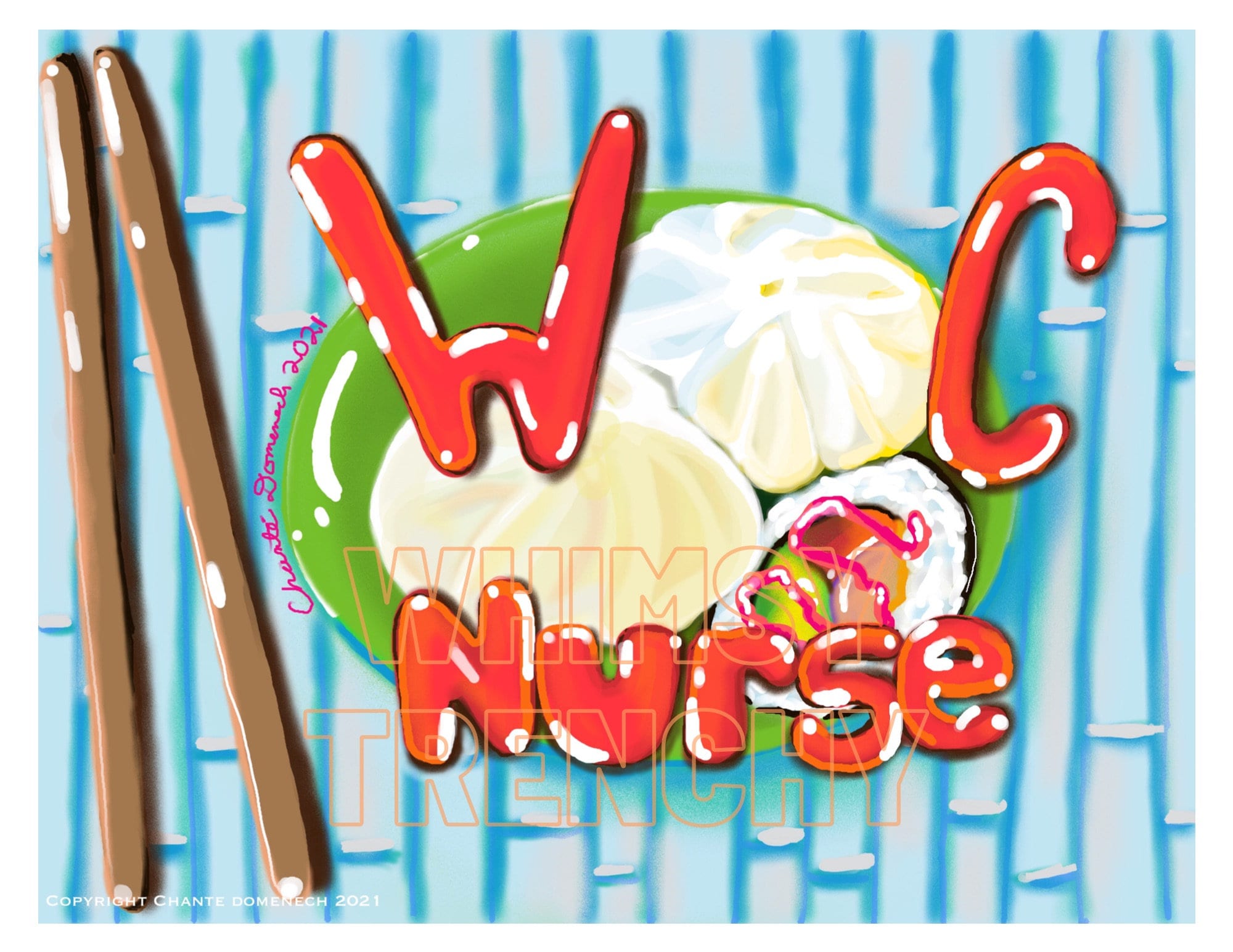 WOC Certified Nurse Wall Decor Digital Instant Download | Etsy