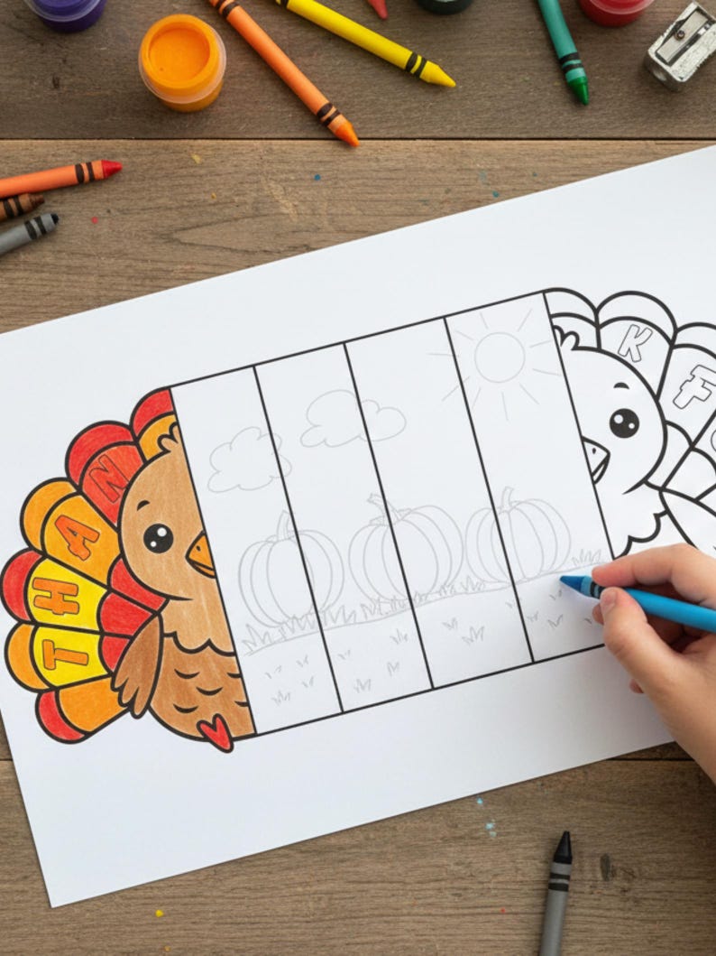 Thanksgiving Turkey Gratitude Craft Activity for Kids, Turkey Thankful ...