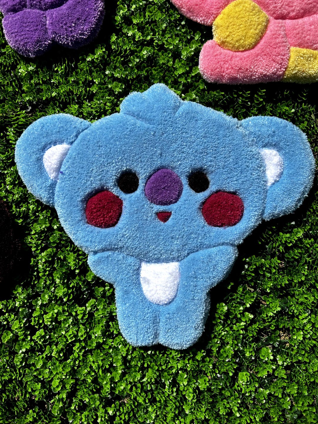 Blue Koya Koala Tufted Rug | Cute BT21 Inspired Handmade KPOP Deco - Etsy