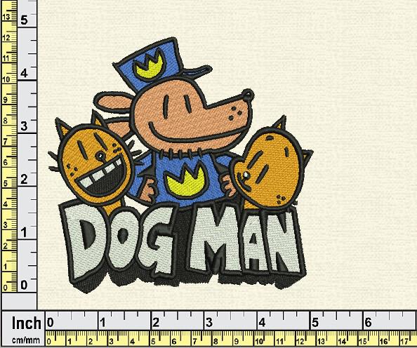 Dog-man Cartoon Embroidery Design, Digital Files, Super Dog Embroidery ...