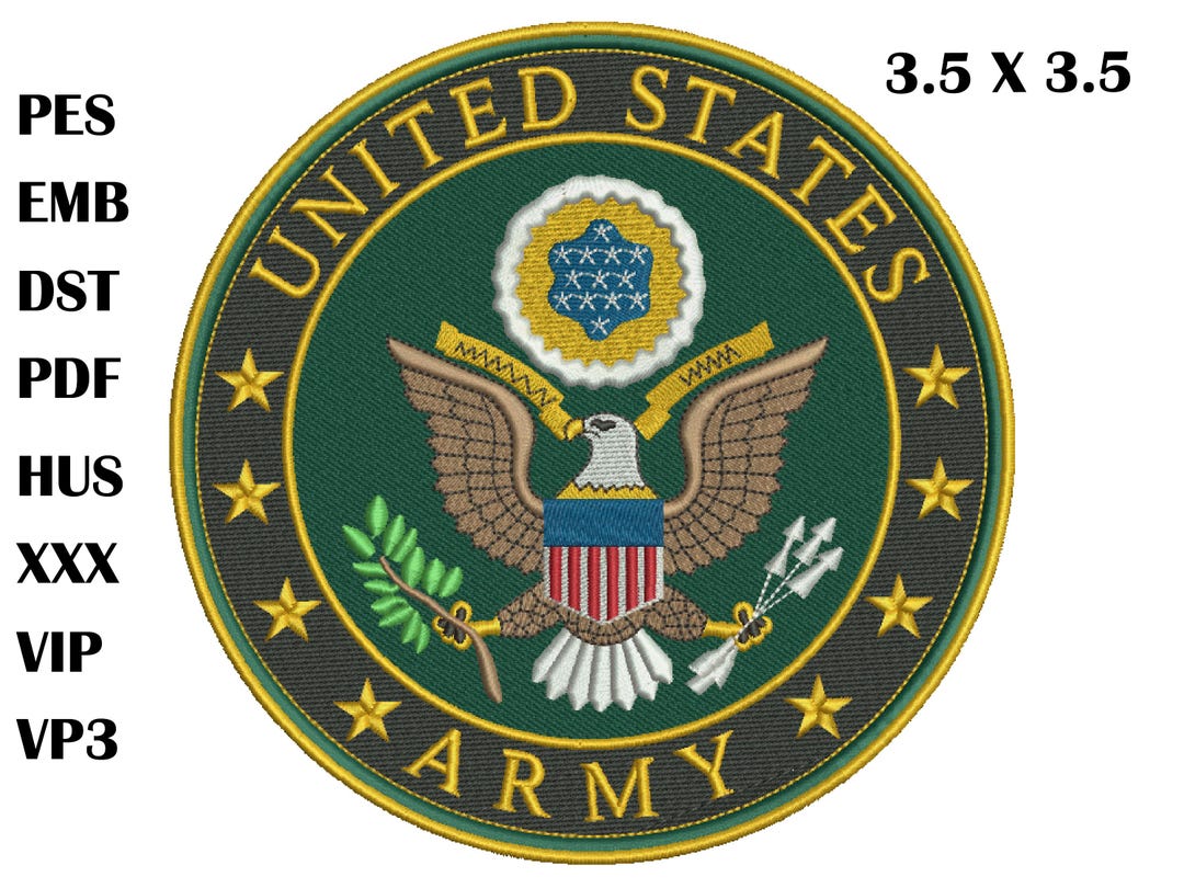 US Army Veteran Logo, Machine Embroidery Design, Us Army Logo, Veterans ...