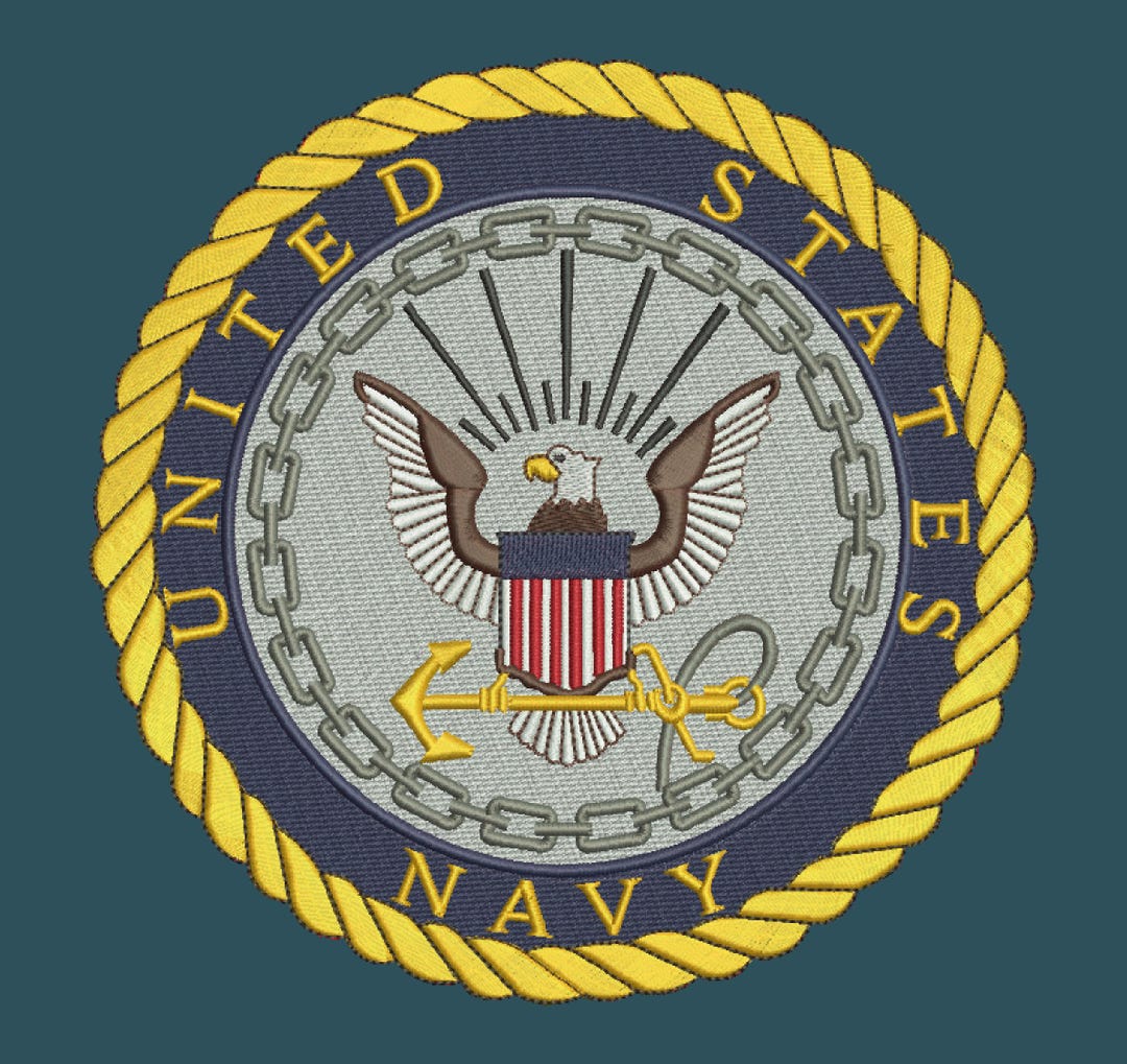 US Navy Logo, Machine Embroidery Design, Us Navy Patch, Veterans Badge ...