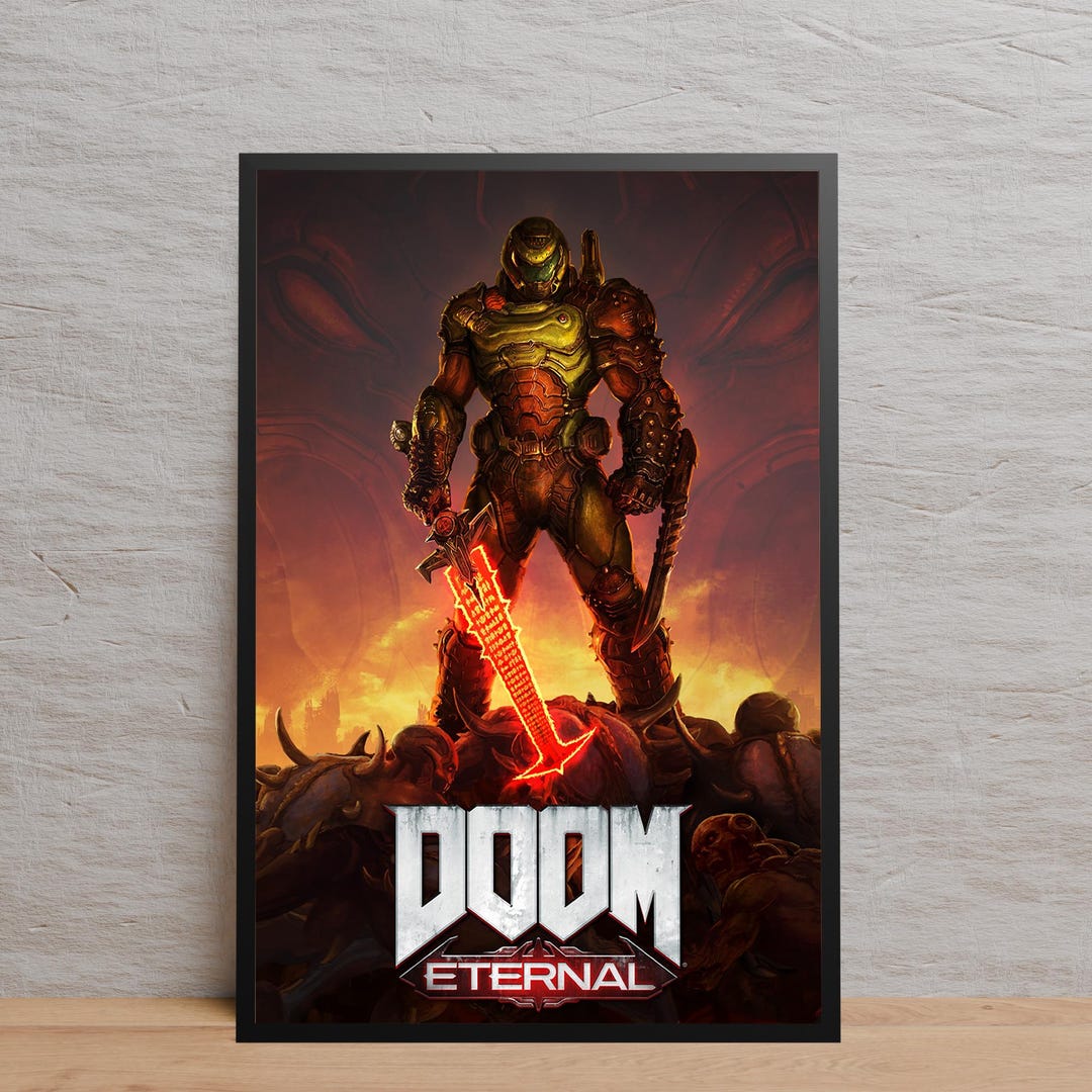 Doom Game Poster Wall Art Kraft Paper Print Retro Poster Wall Decor ...